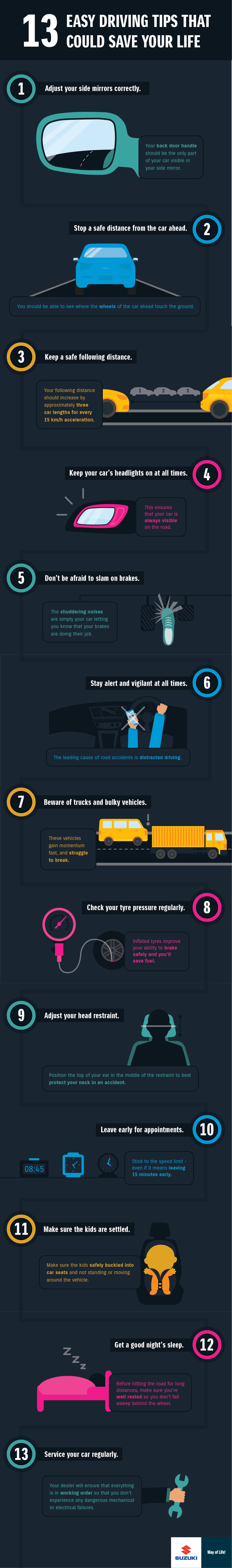 13 easy driving tips that could save your life [INFOGRAPHIC]